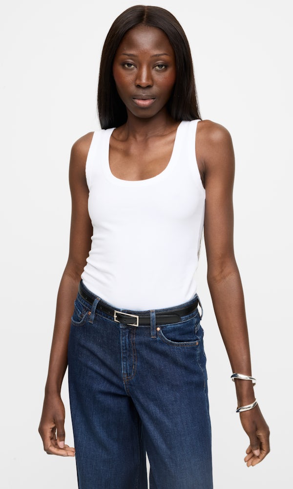 Hvit Basic singlet | Dame | Bik Bok