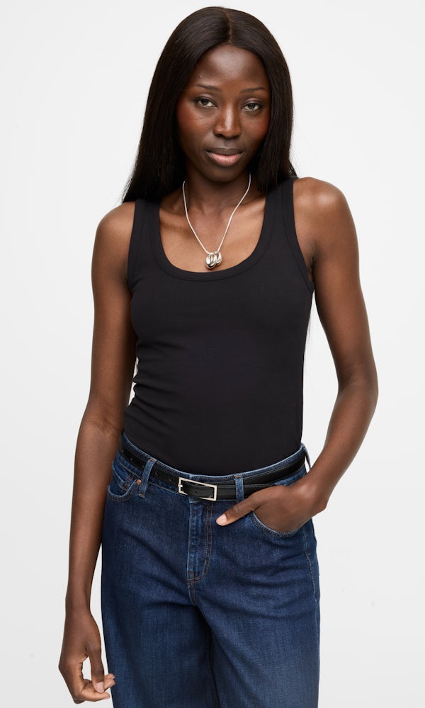 Svart Basic singlet | Dame | Bik Bok