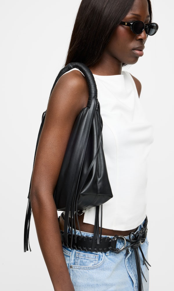 Svart Tied veske | Dame | Bik Bok