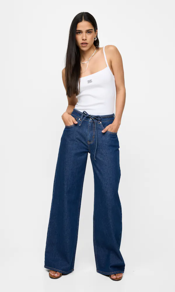 Blå April wide jeans 580 | Dame | Bukser - Jeans Bik Bok